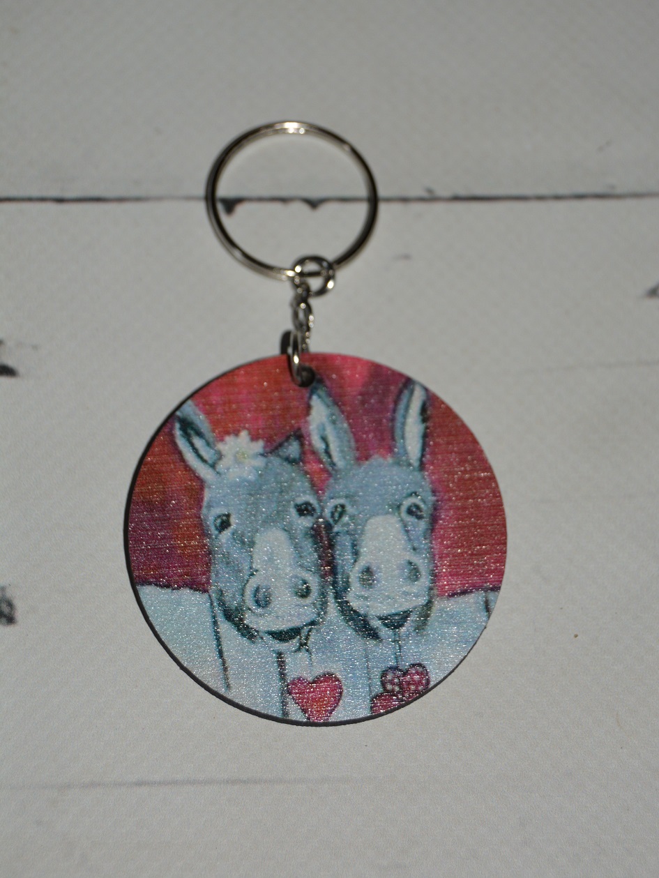 Donkey Wooden Keyring – Krazy Krale